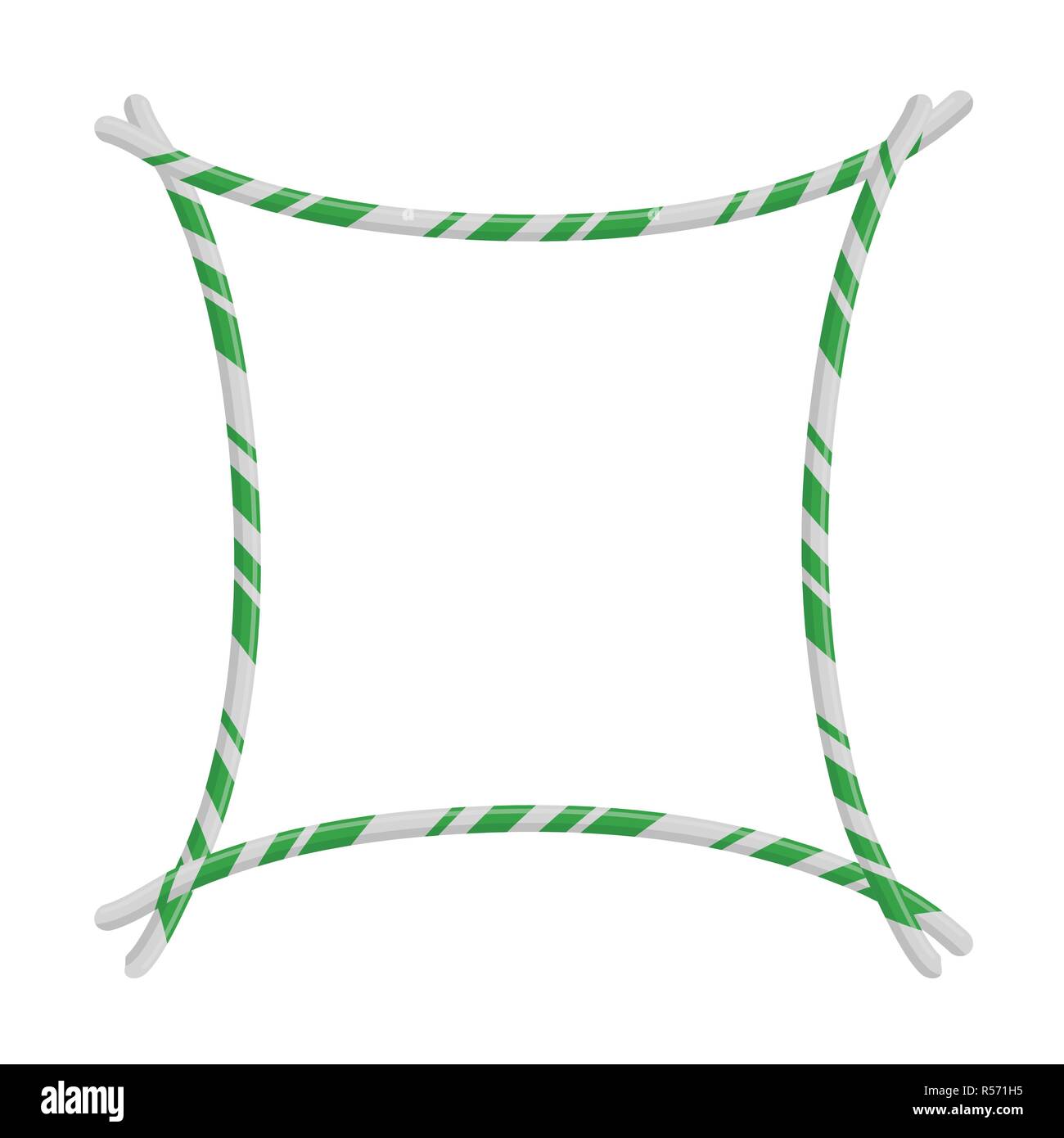 Candy Cane Frame Border. Vector christmas design isolated on white ...