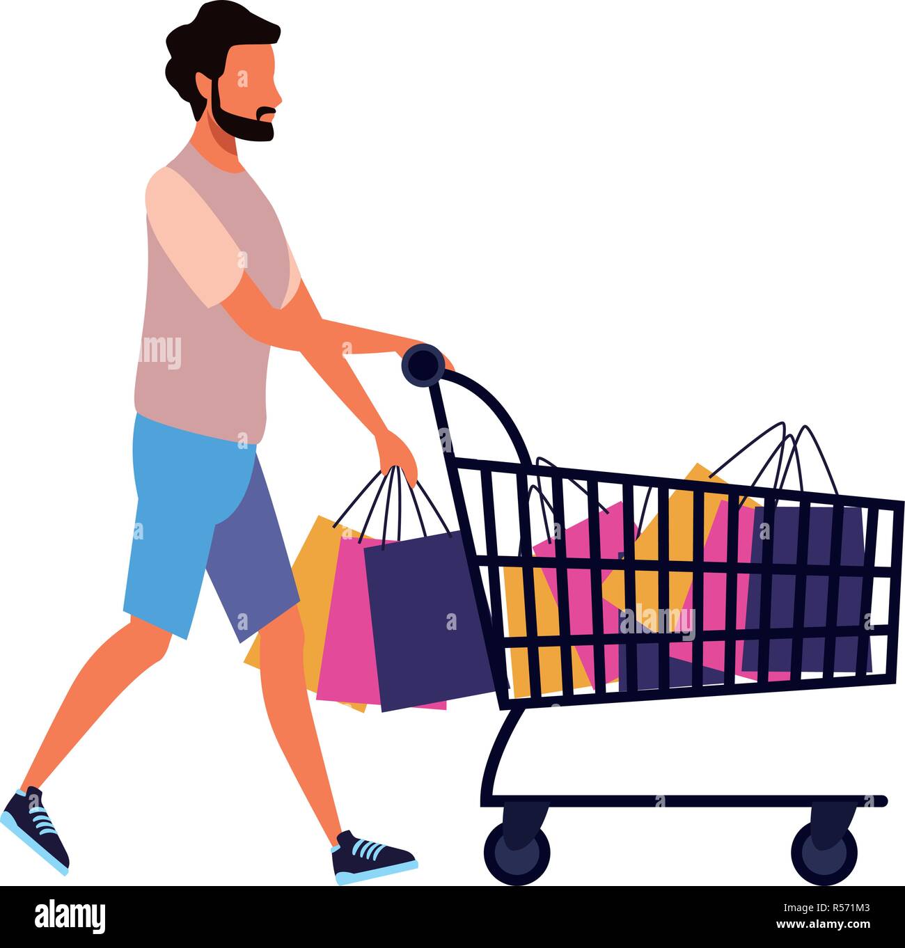 People shopping cartoon Stock Vector Image & Art - Alamy