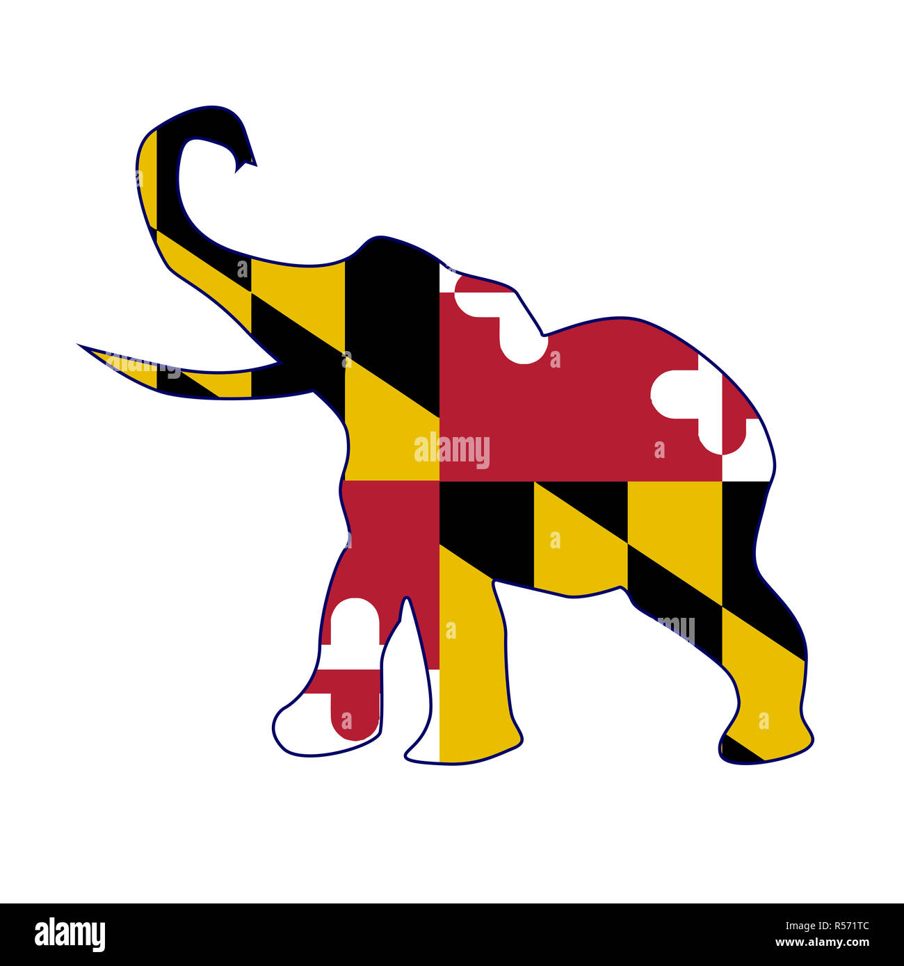 Maryland Republican Elephant Flag Stock Photo - Alamy