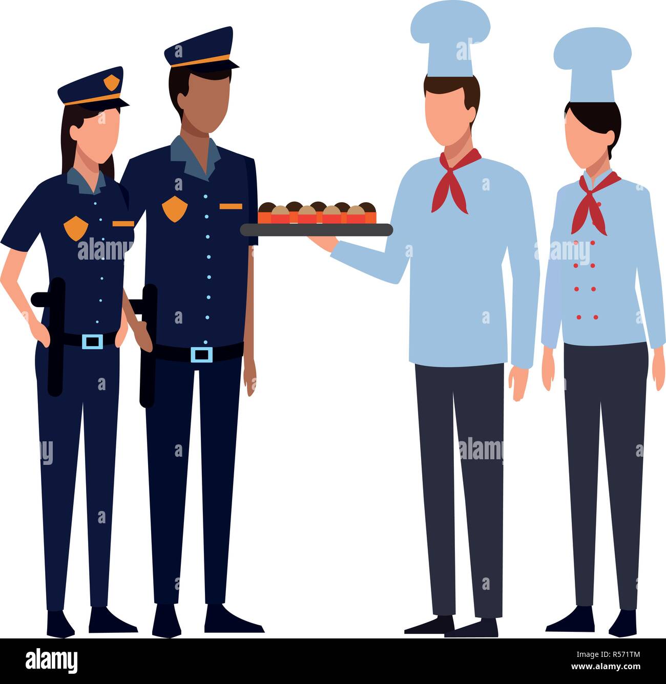 Occupation police officers Stock Vector Images - Alamy