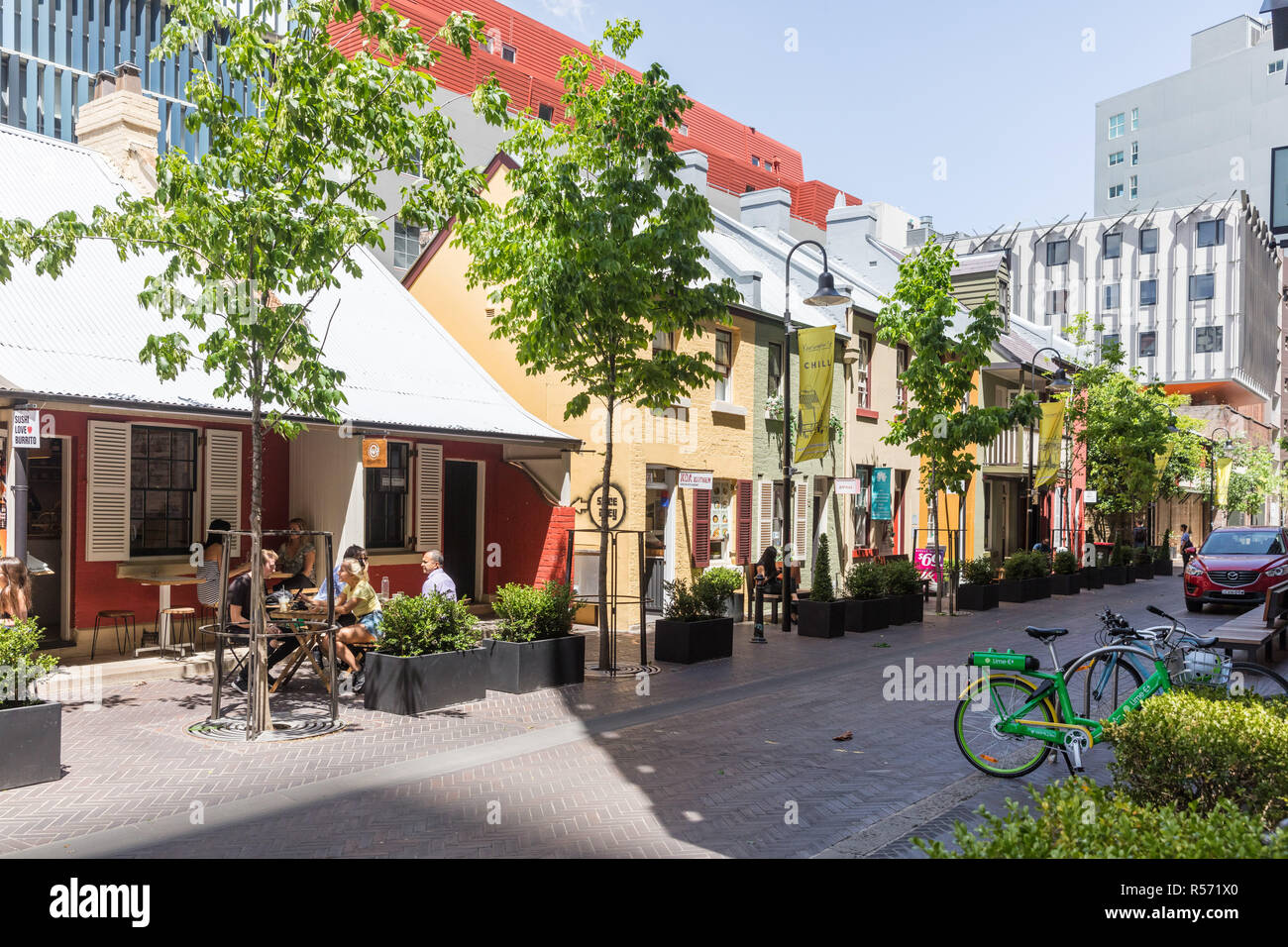 Kensington Street in Chippendale, Sydney. Next to Spice Alley Stock ...