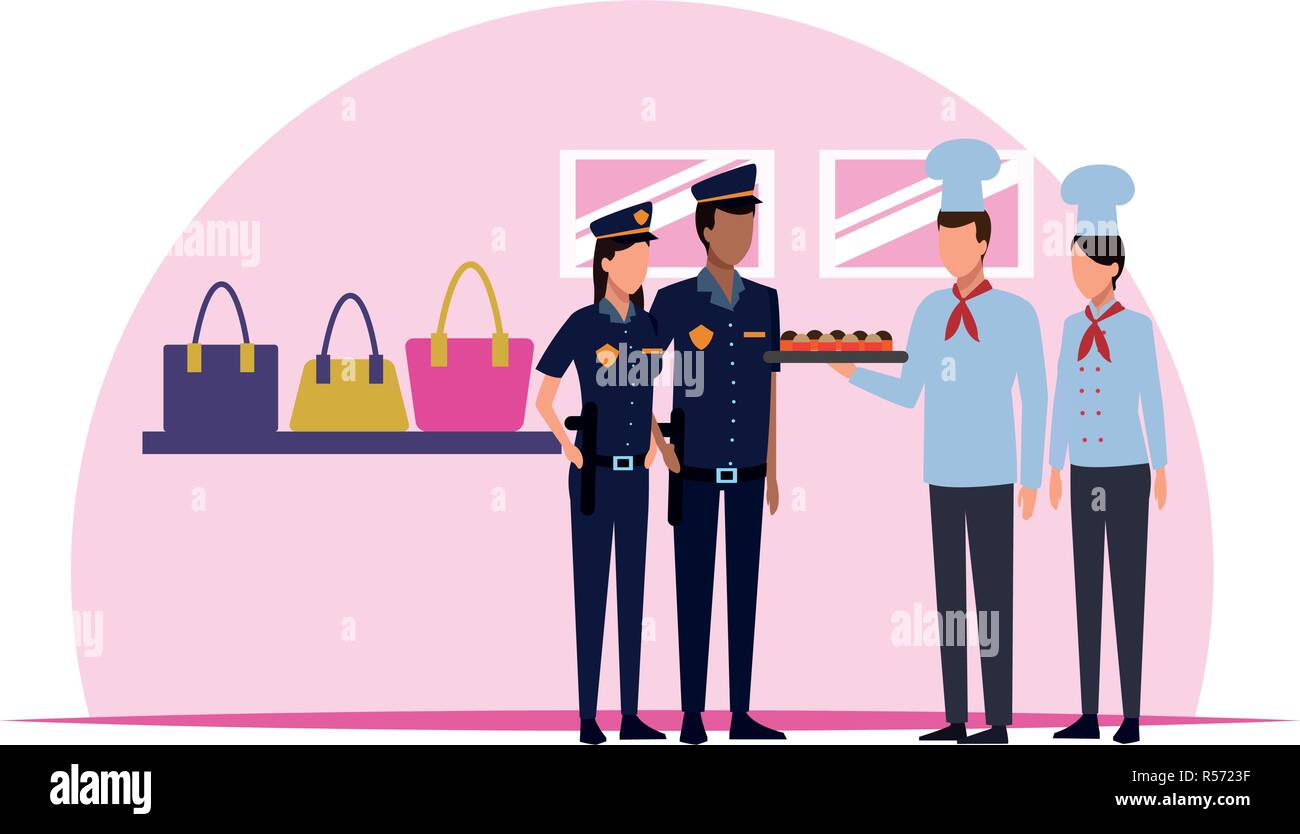 Occupation police officers Stock Vector Images - Alamy