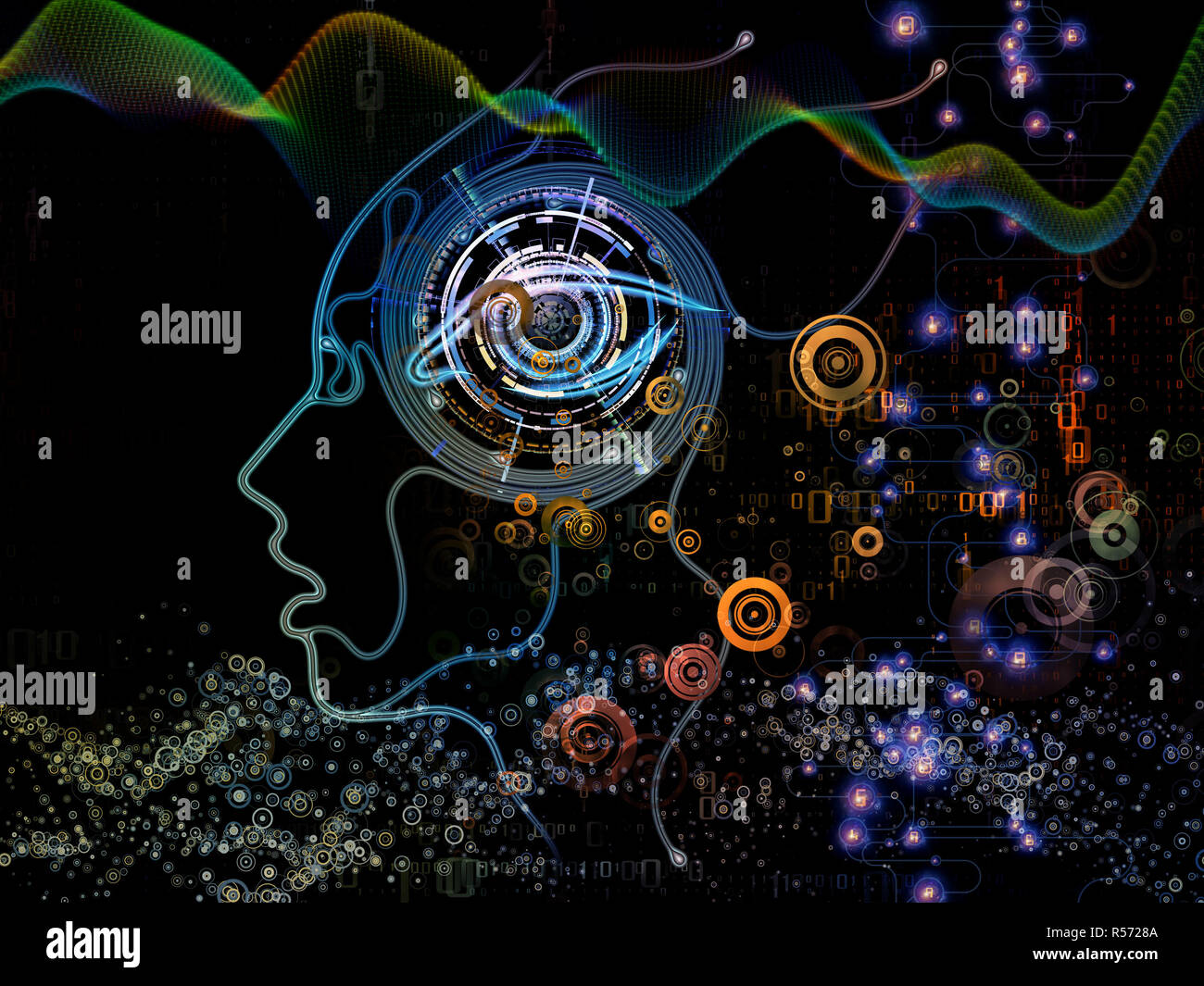 Digital Life of Machine Consciousness Stock Photo - Alamy