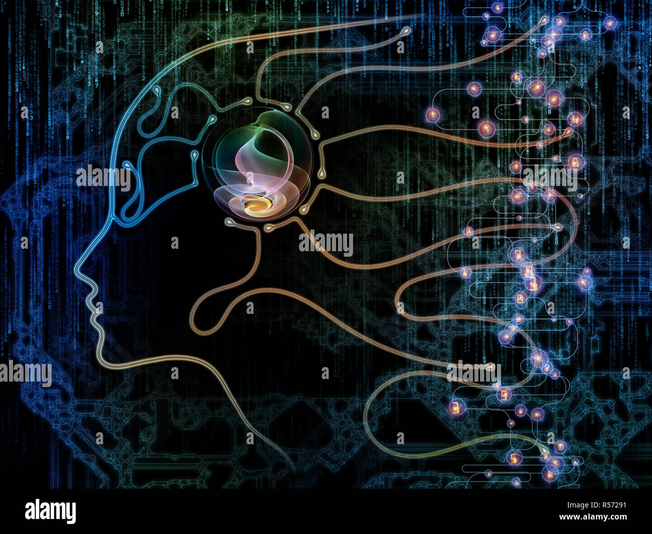 Visualization of Machine Consciousness Stock Photo - Alamy