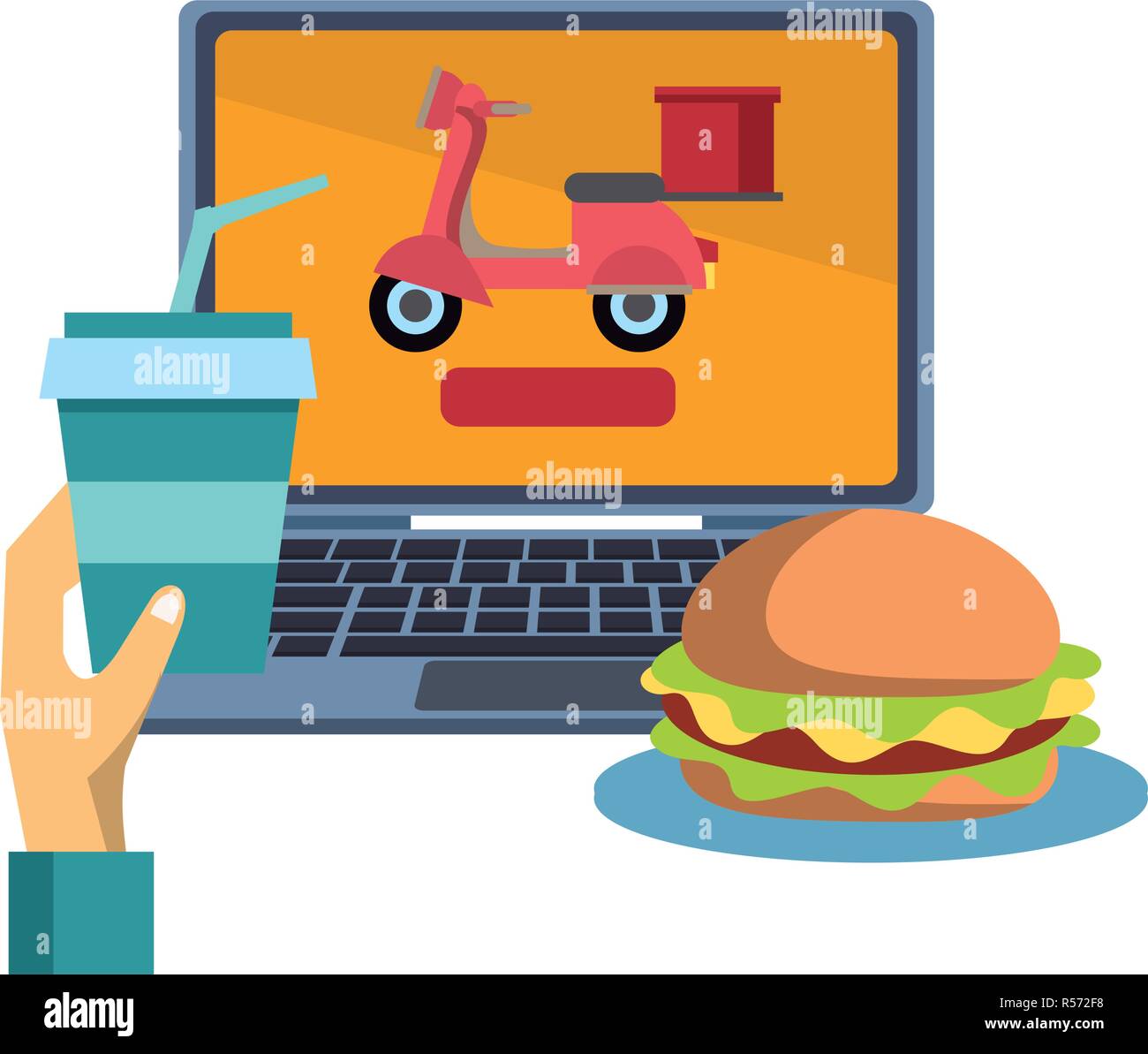 Online food order and delivery Stock Vector Image & Art - Alamy