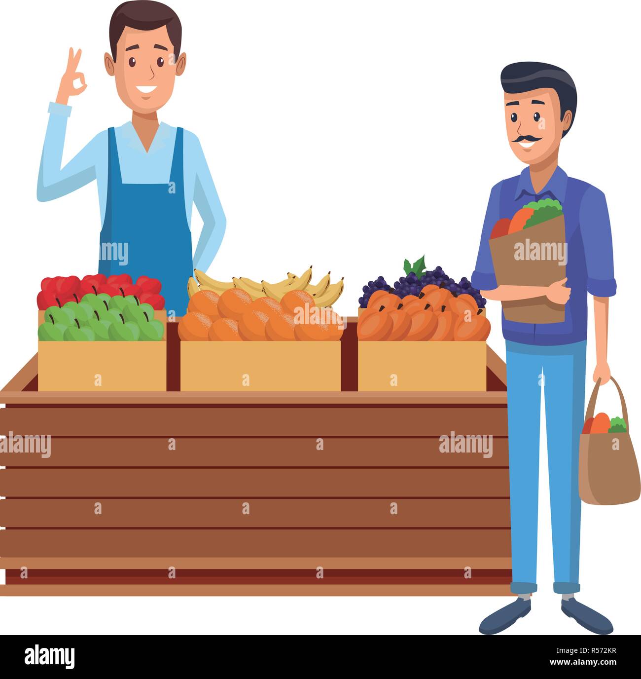 Grocery business cartoon Stock Vector Image & Art - Alamy