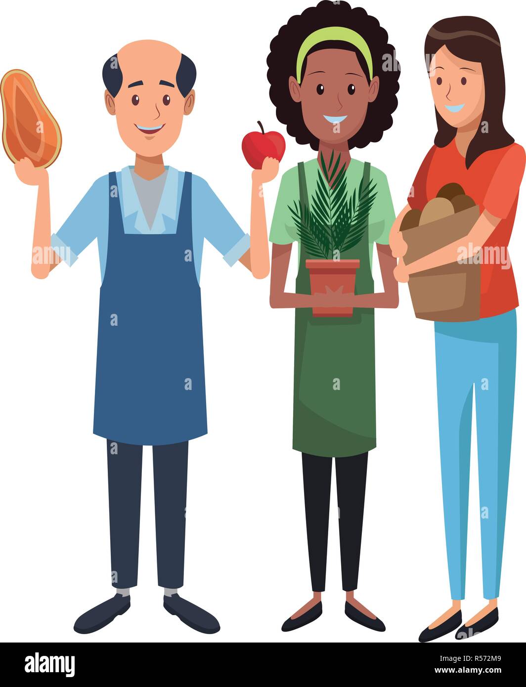Grocery business cartoon Stock Vector Image & Art - Alamy