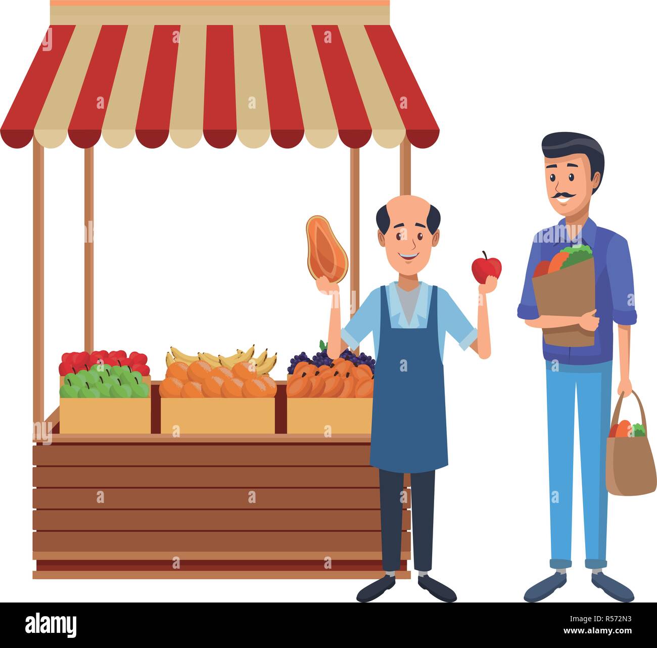 Grocery business cartoon Stock Vector Image & Art - Alamy