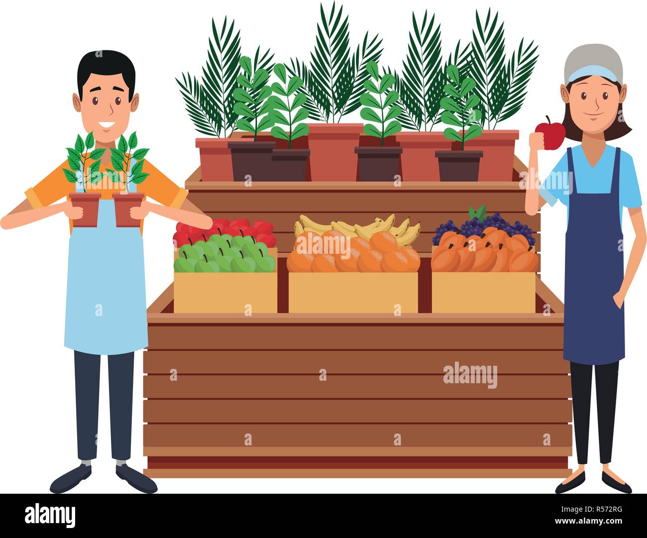 Grocery business cartoon Stock Vector Image & Art - Alamy