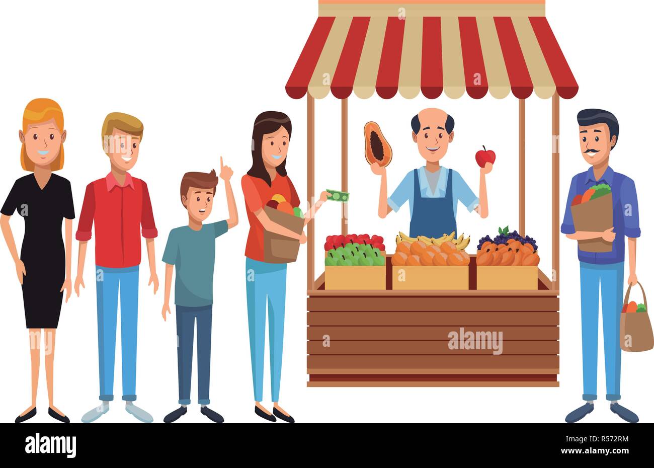 Grocery business cartoon Stock Vector Image & Art - Alamy