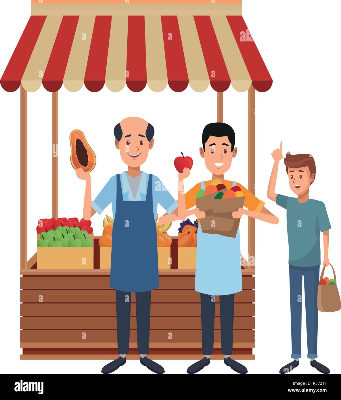 Grocery business cartoon Stock Vector Image & Art - Alamy
