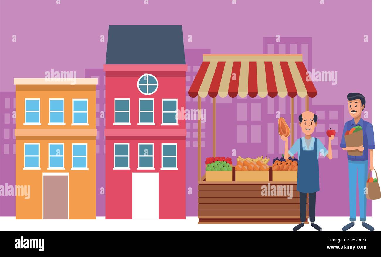 Grocery business cartoon Stock Vector Image & Art - Alamy