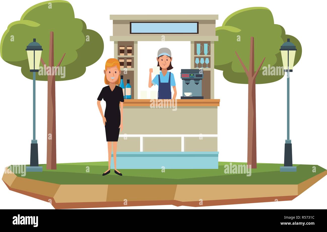 Coffee store cartoons Stock Vector Image & Art - Alamy