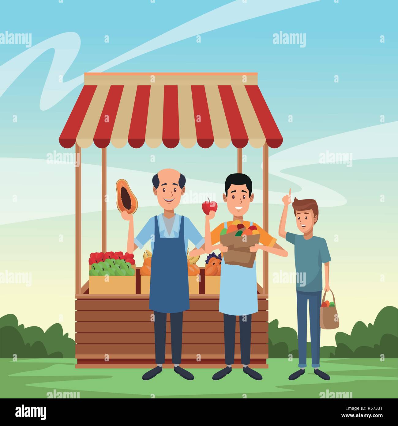 Grocery business cartoon Stock Vector Image & Art - Alamy