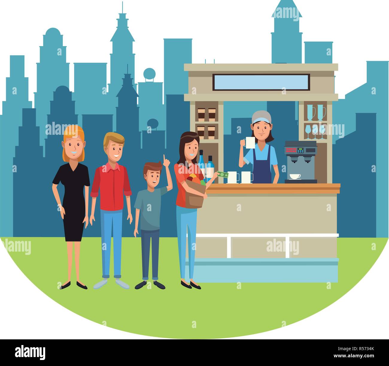 Coffee store cartoons Stock Vector Image & Art - Alamy