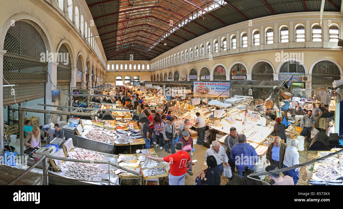 Athens central market hi-res stock photography and images - Alamy