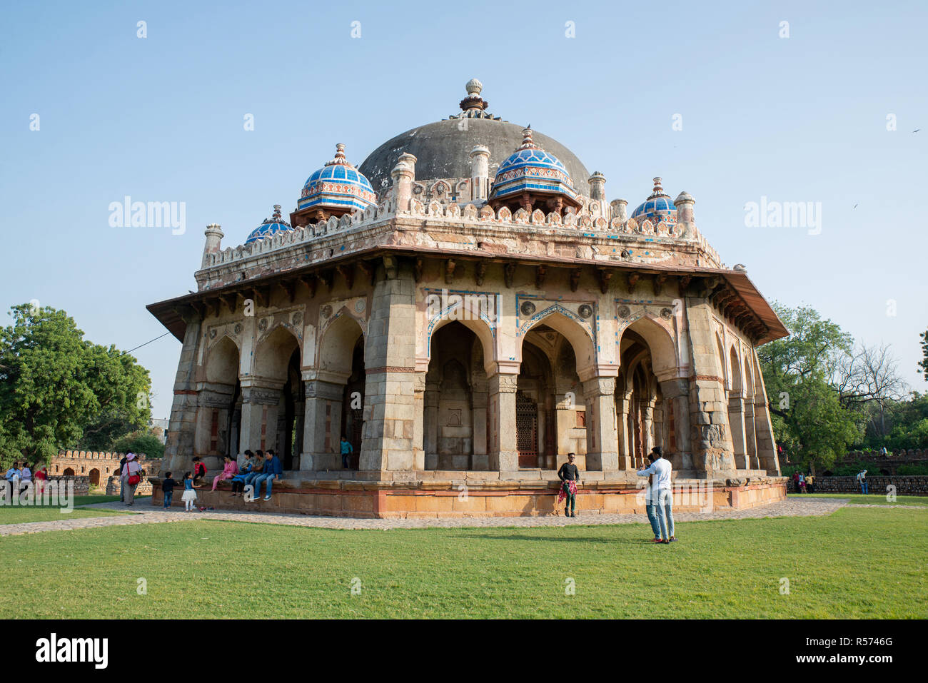 Isa Khan Niyazi tomb and mosque at Humayun's Tomb, Delhi, India Stock ...