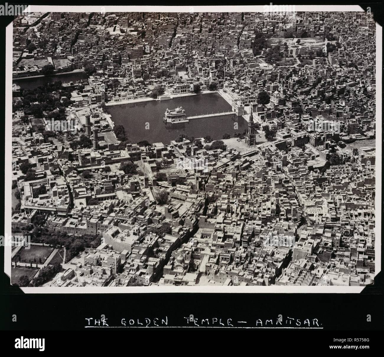 [Aerial view of] The Golden Temple, Amritsar. A view of the temple ...