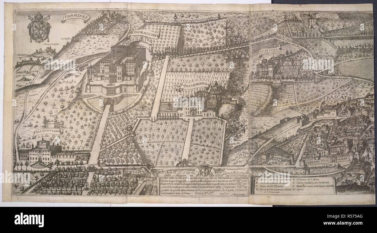 Map of hills of rome hi-res stock photography and images - Alamy