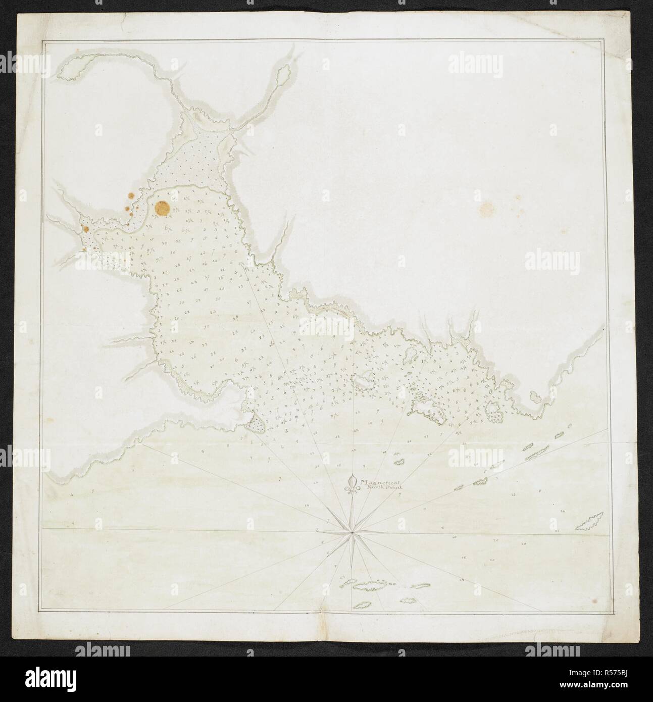 Chart of a coastline and islands. SIXTY-SEVEN Charts and maps ...
