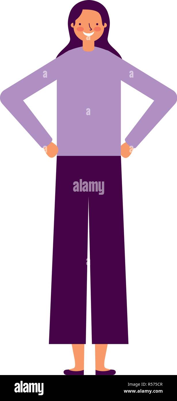 woman character on white background vector illustration Stock Vector ...