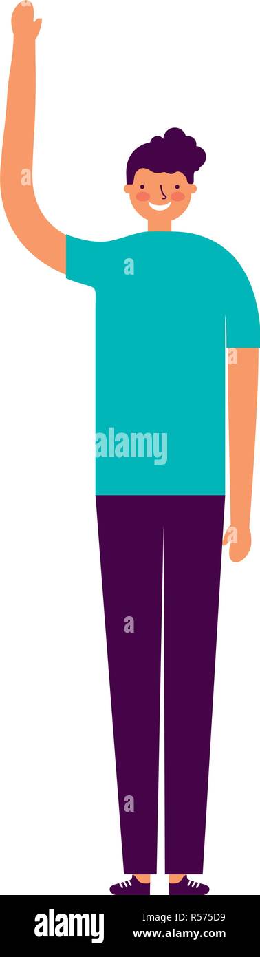 man character on white background vector illustration Stock Vector ...