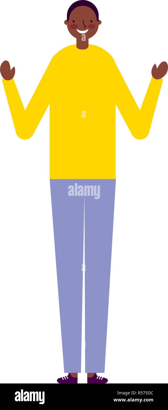 man character on white background vector illustration Stock Vector ...