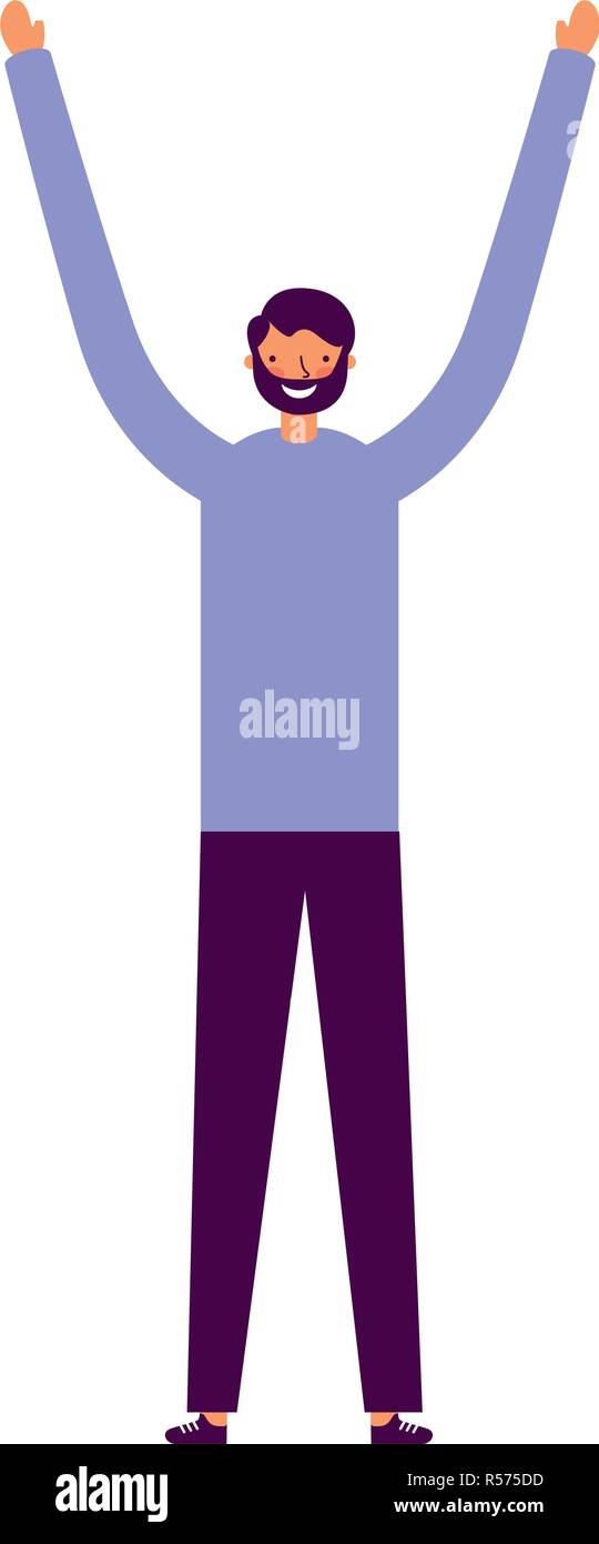 man character on white background vector illustration Stock Vector ...