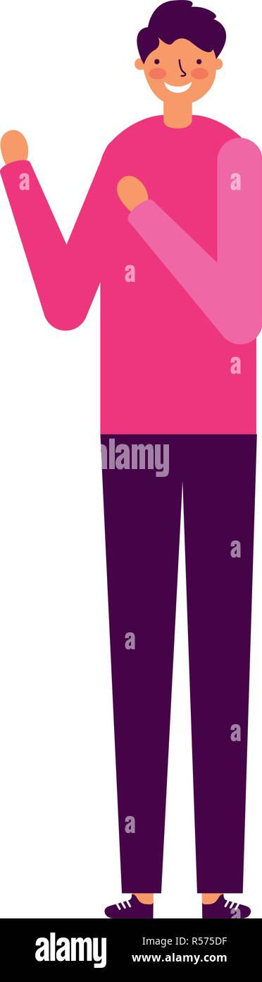 man character on white background vector illustration Stock Vector ...