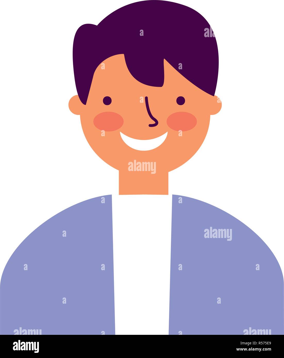 portrait man on white background vector illustration Stock Vector Image ...