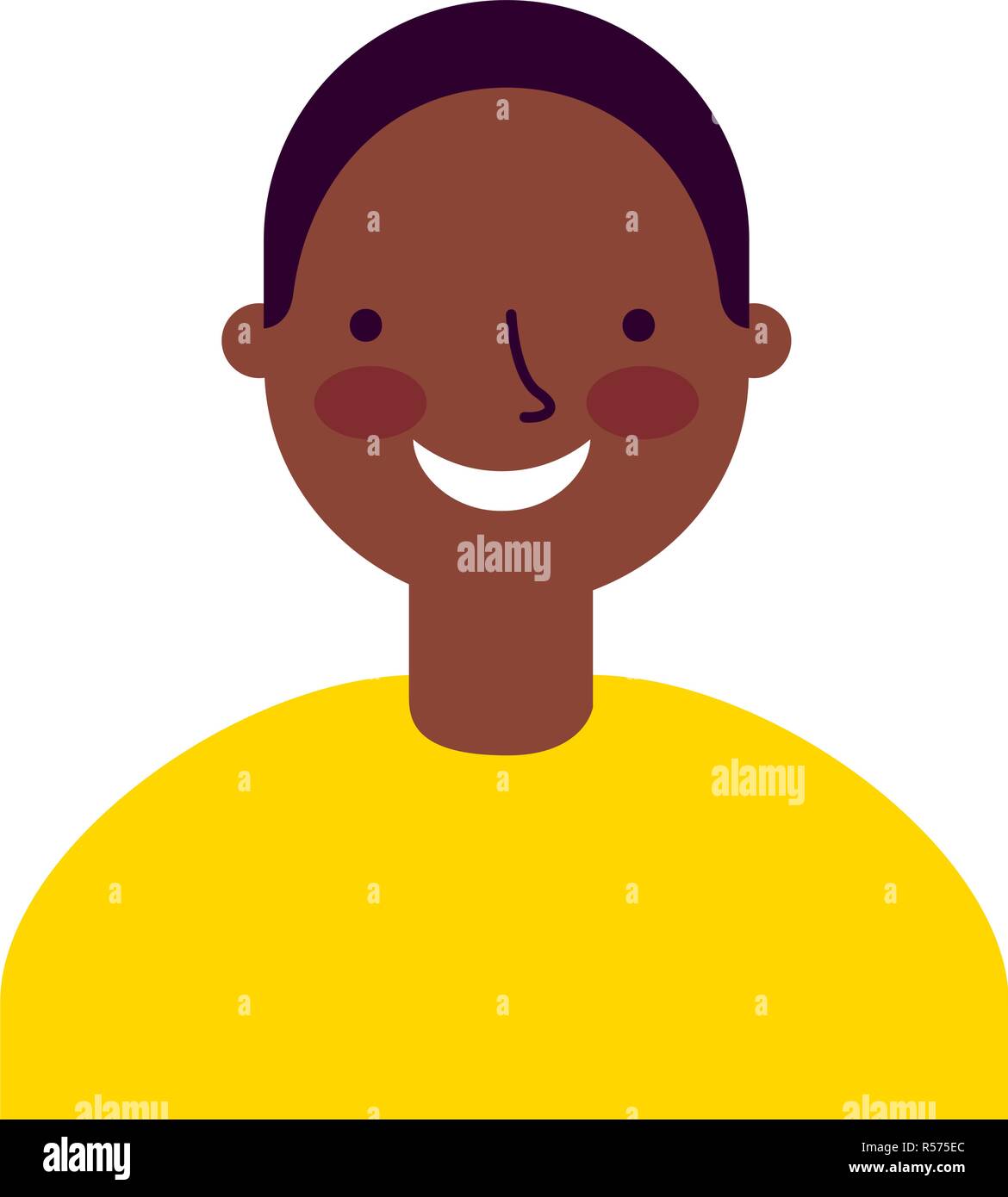 portrait man on white background vector illustration Stock Vector Image ...