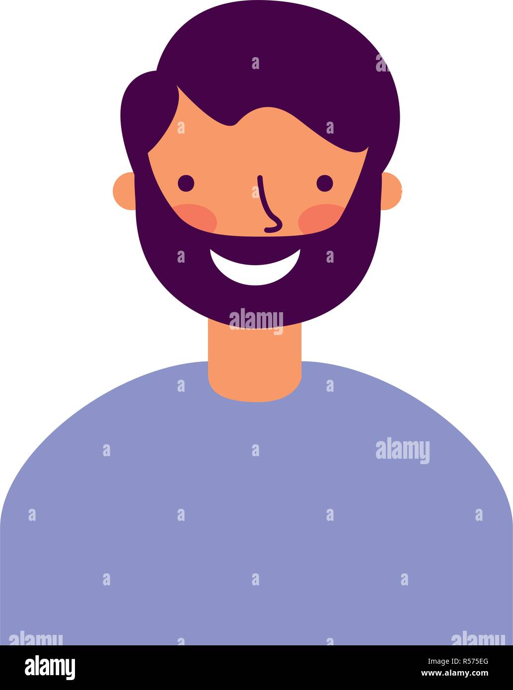 portrait man on white background vector illustration Stock Vector Image ...