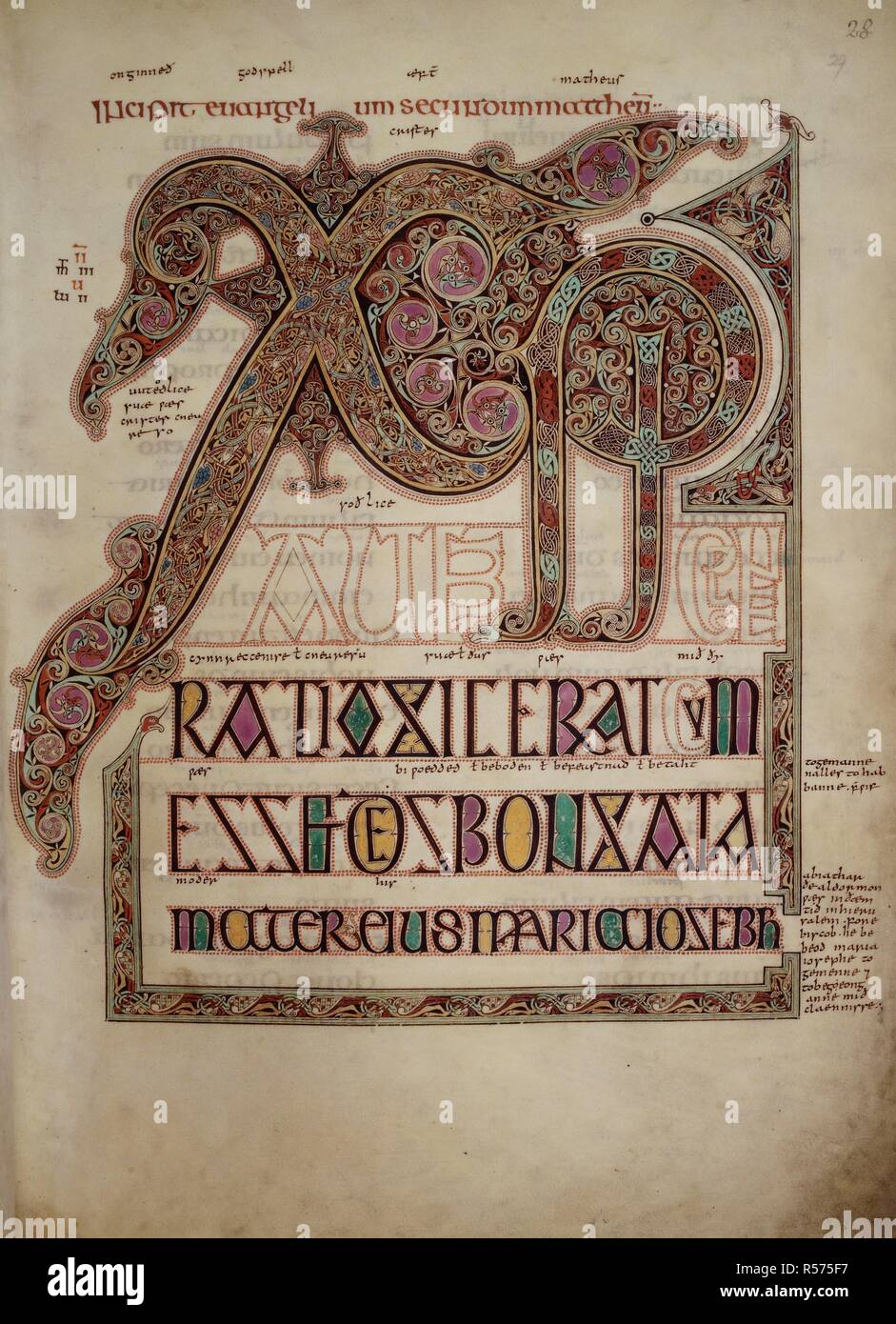 Gospel of st matthew lindisfarne hi-res stock photography and images ...