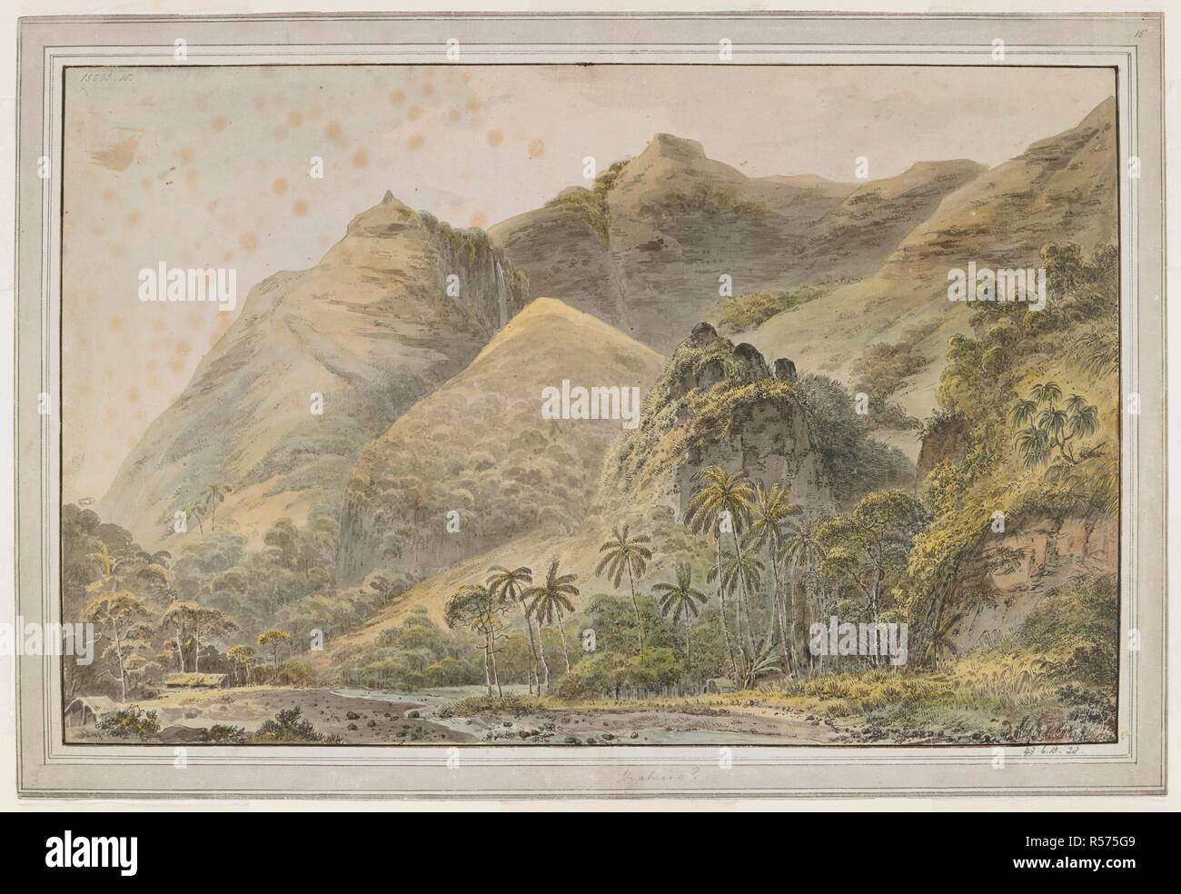 A view of Otaheite; drawn by J. Webber, in Cook's third voyage. Captain ...