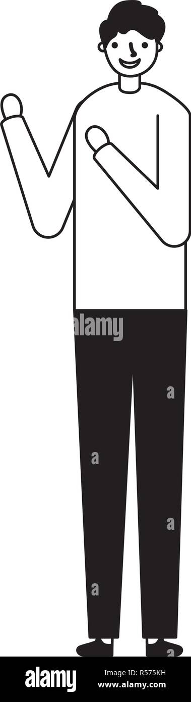 man character on white background vector illustration Stock Vector ...