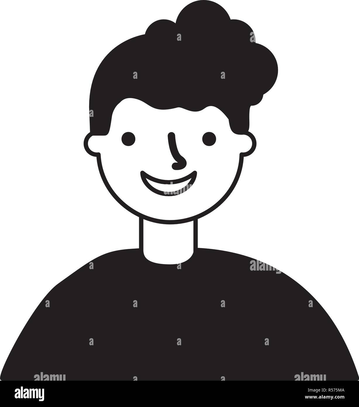 portrait man on white background vector illustration Stock Vector Image ...