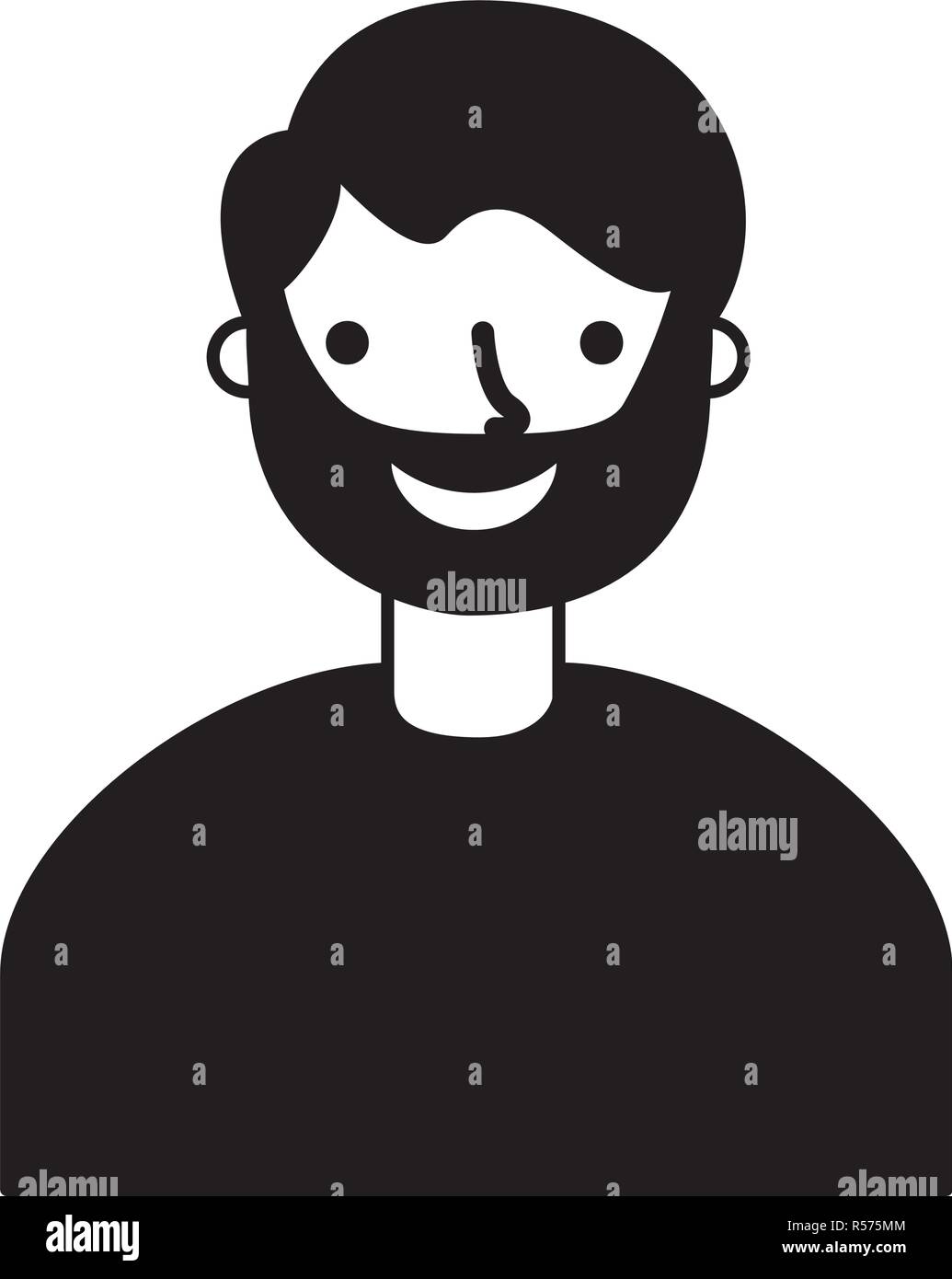 portrait man on white background vector illustration Stock Vector Image ...