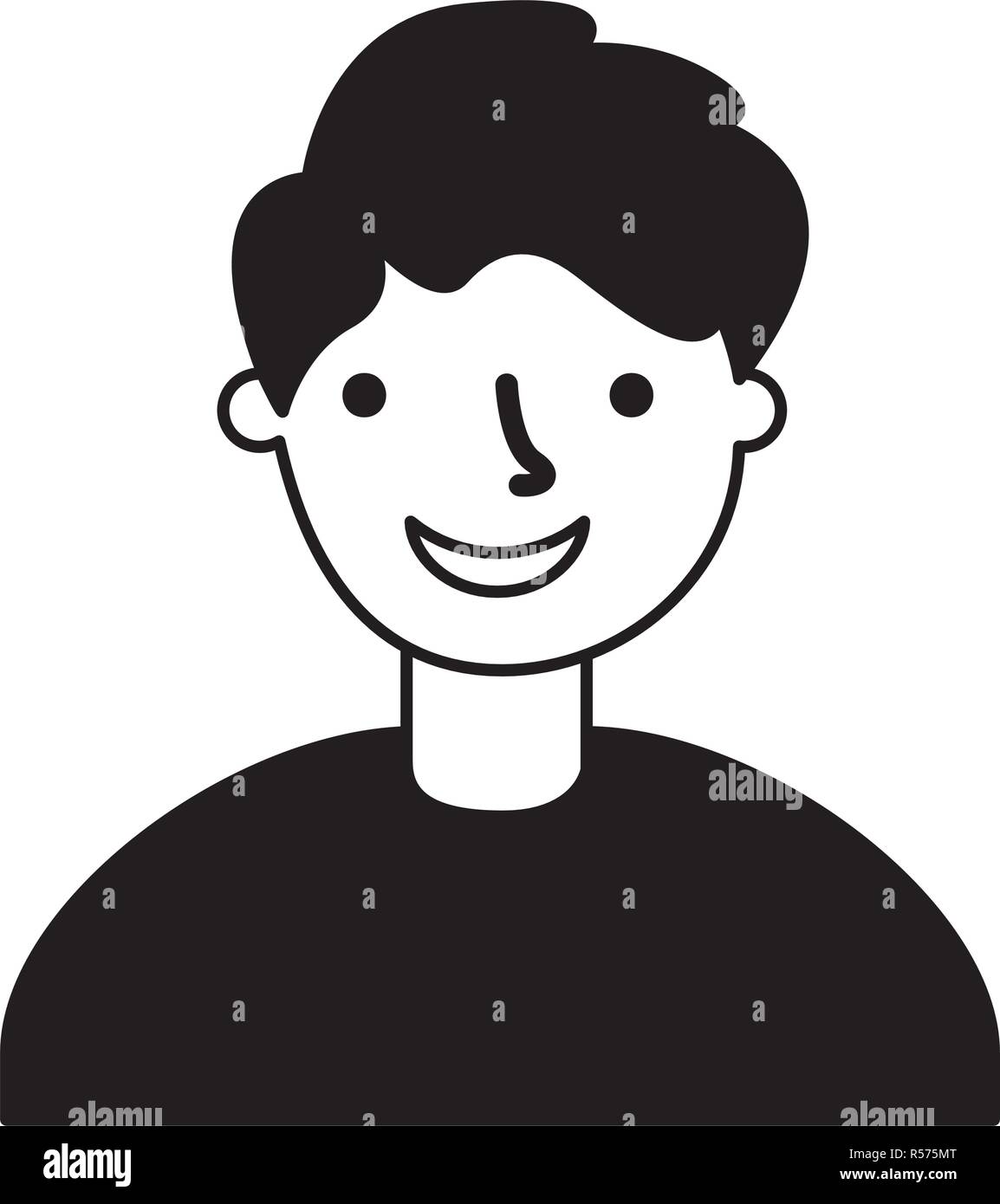 portrait man on white background vector illustration Stock Vector Image ...