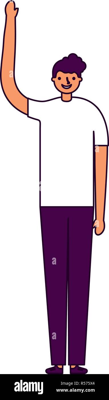 man character on white background vector illustration Stock Vector ...