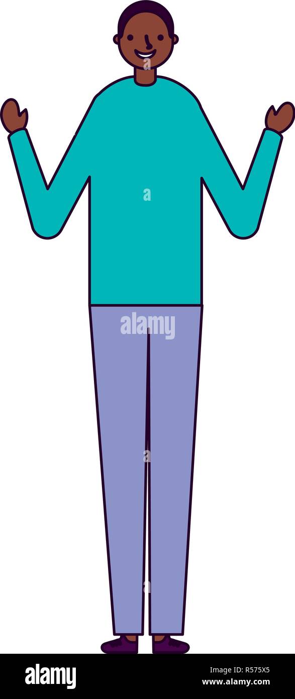 man character on white background vector illustration Stock Vector ...