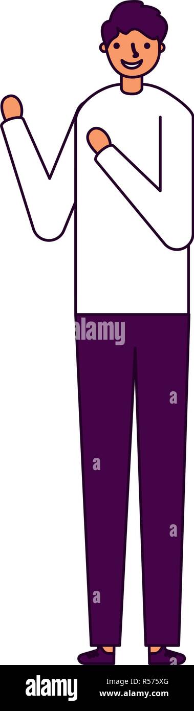 man character on white background vector illustration Stock Vector ...