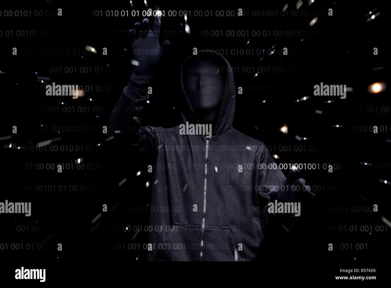 Man anonymous mask hacking binary hi-res stock photography and images - Alamy