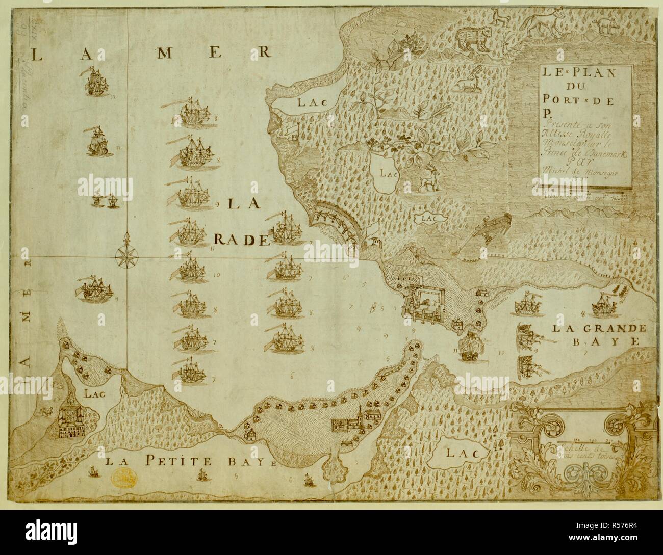 A manuscript map of Placentia (Plaisance), Newfoundland. LE PLAN DU ...