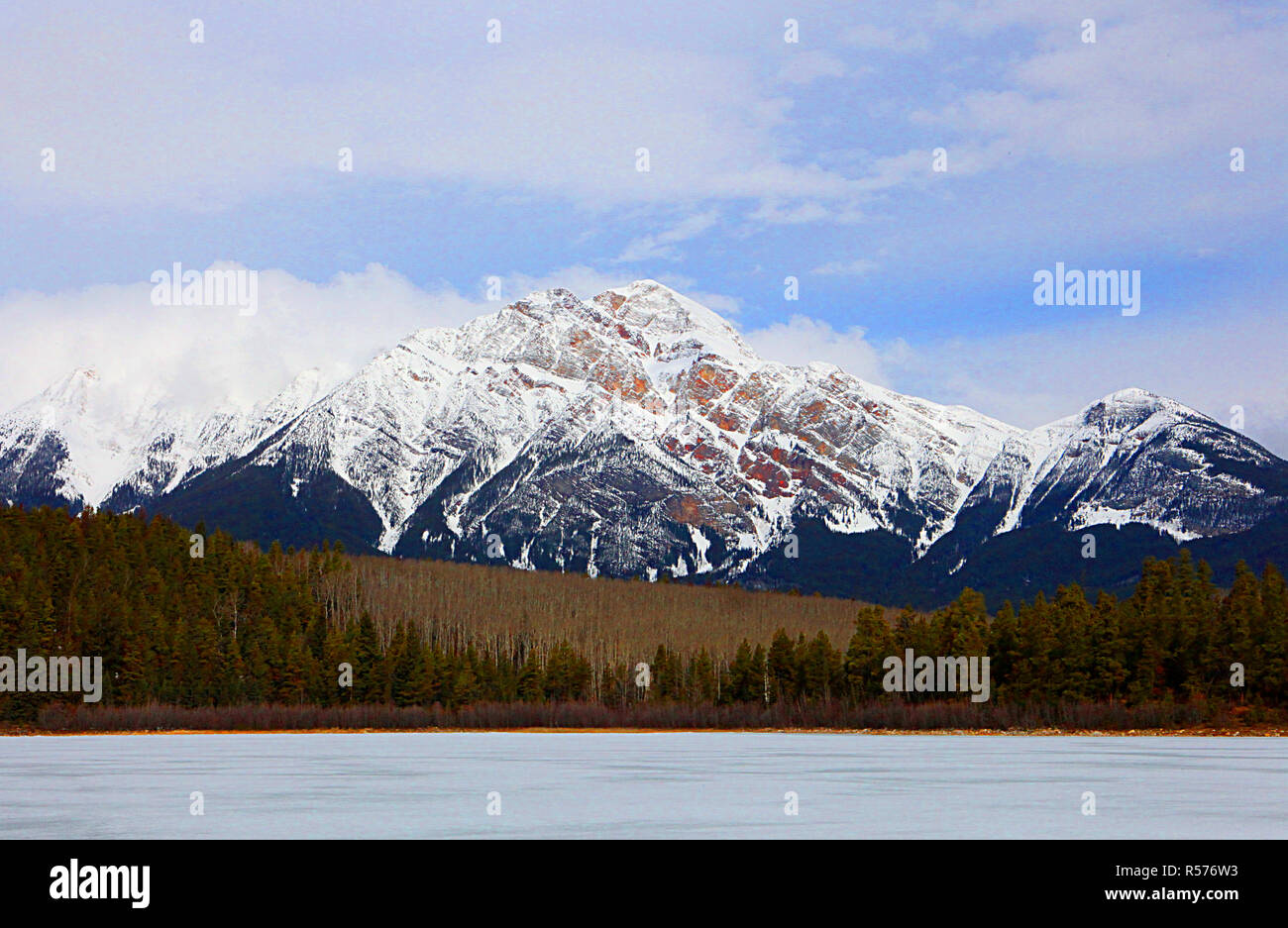 Pyramid Mountain, Jasper National Park, Alberta, Canada Stock Photo - Alamy