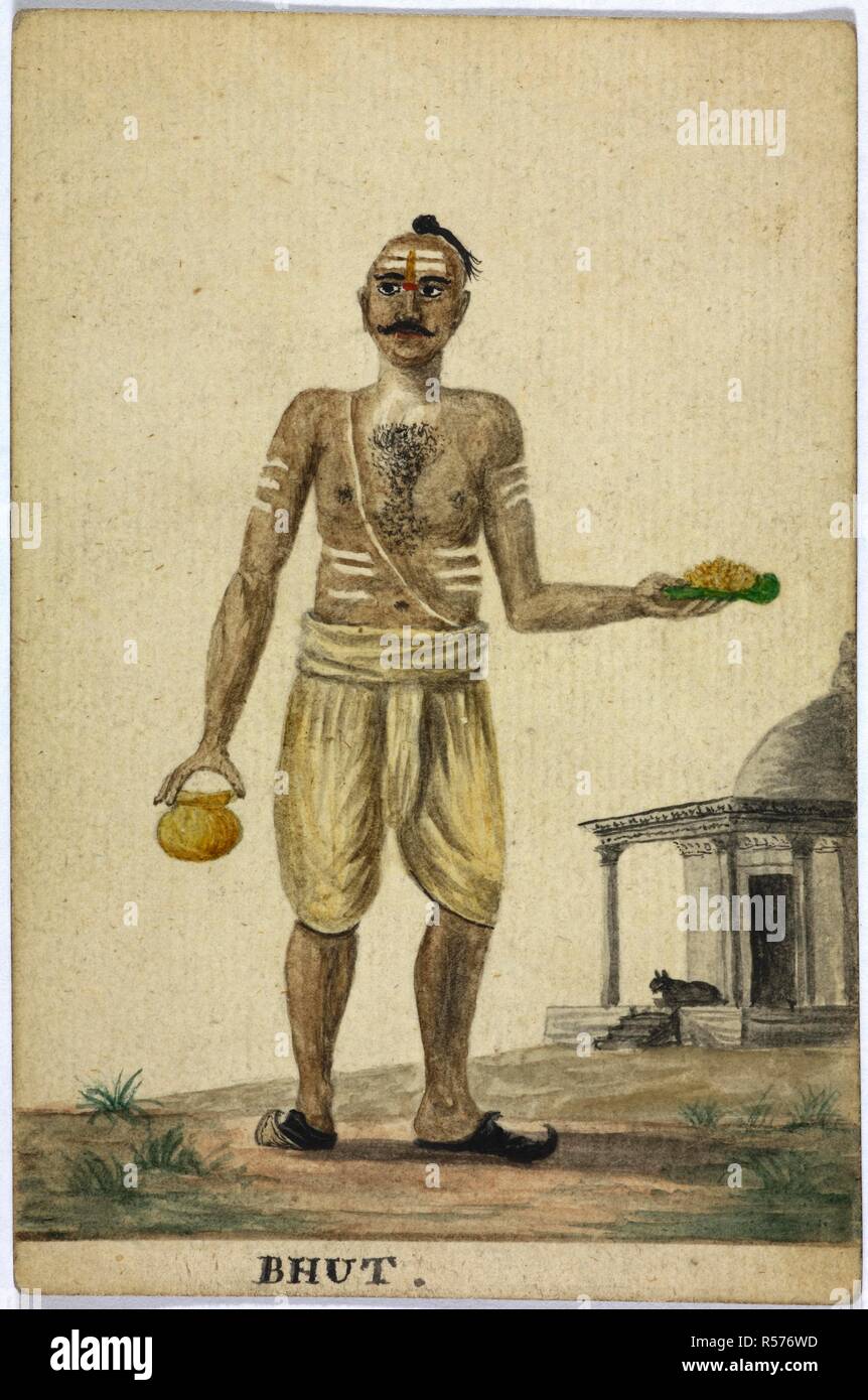 Bhut. Bombay Views and Costume. 1810-11. India. A religious Hindu, who ...