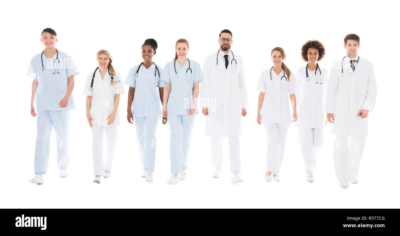 Large diverse group doctors nurses hi-res stock photography and images ...