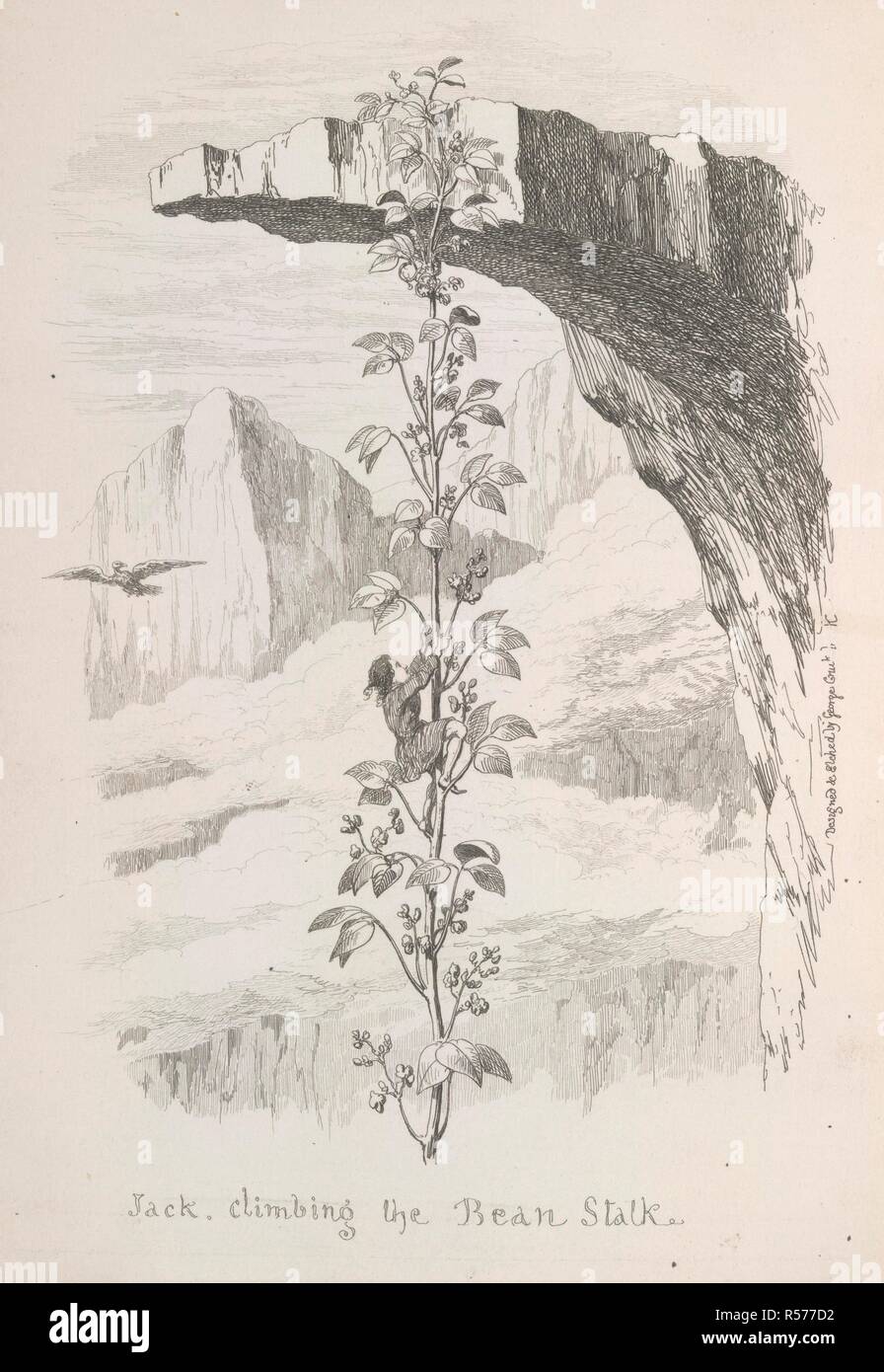 Jack climbing the beanstalk. The History of Jack and the Bean-Stalk ...