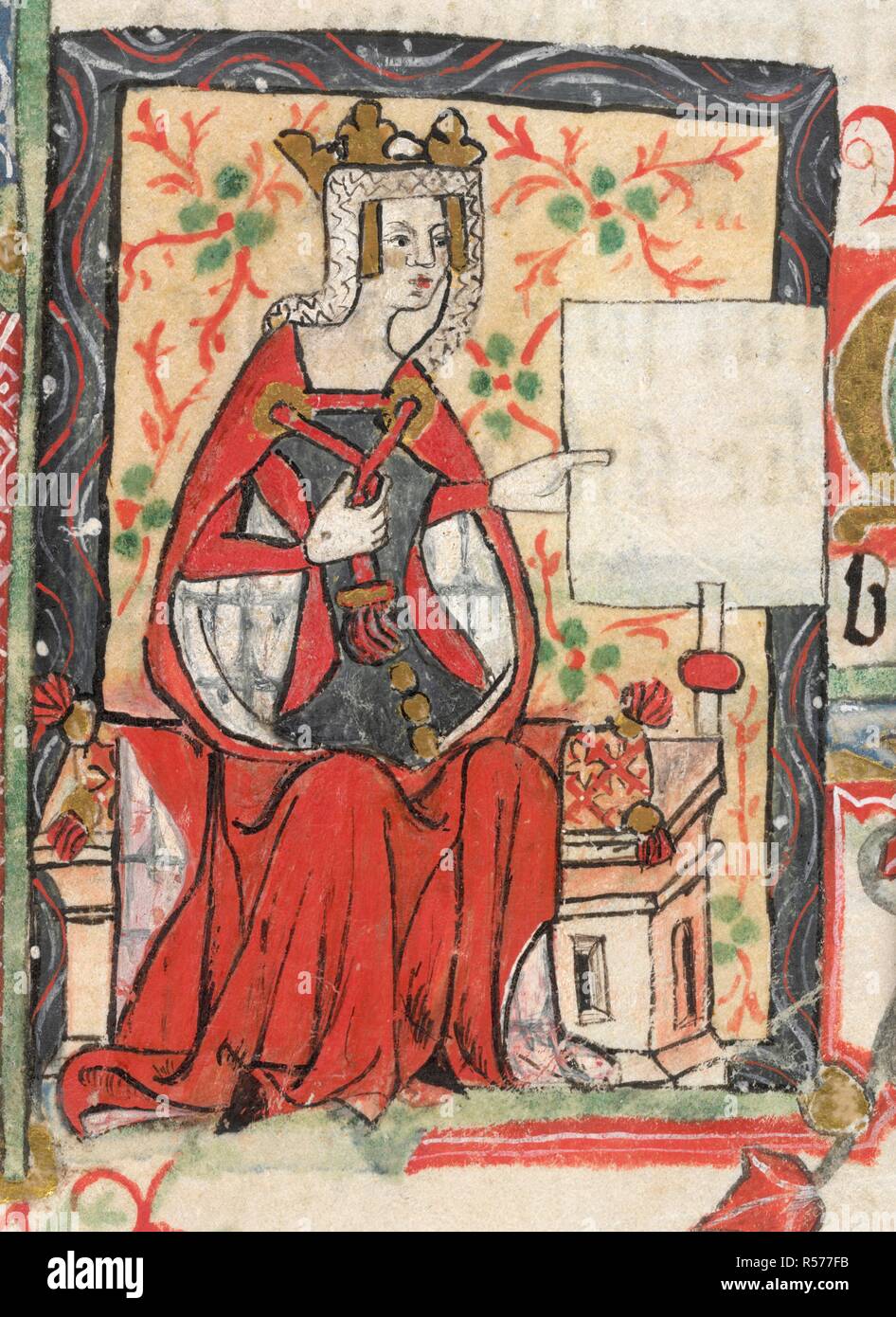 Queen Matilda. Golden Book of St Albans. England [St Albans]; 1380 ...