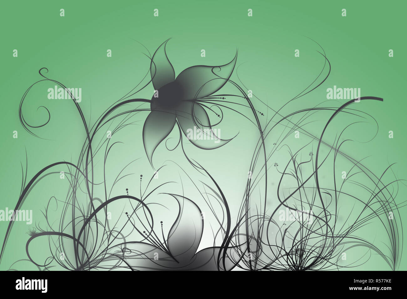 Beautiful illustrated flower background design with gradient Stock ...