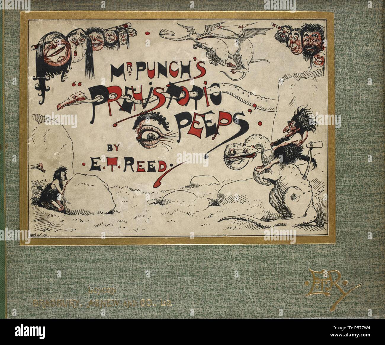 An illustrated front cover. Prehistoric Peeps. From â€œPunch.â€ Drawn ...